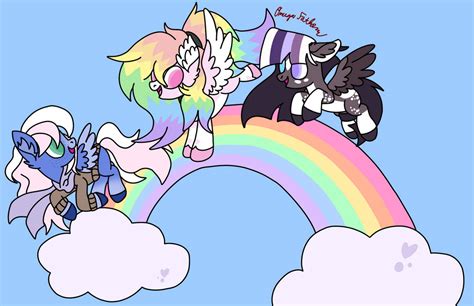 Over The Rainbow Base By Kittiebases On Deviantart