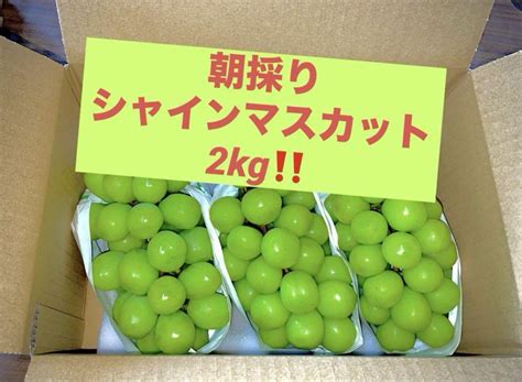 山梨県産‼️シャインマスカット2kg3房入り秀品 ️ メルカリ
