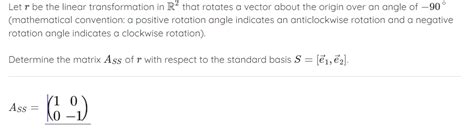 solved let r be the linear transformation in r2 that rotates