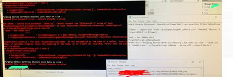 Purging The Workflow History From Sites List Mentioned In Csv File