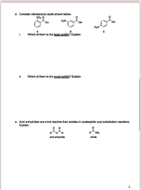 D Consider Nitrobenzoic Acids Shown Below No2 O Oh On Oh On C A I Which Of Them Is The