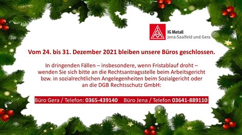 Unsere Öffnungszeiten Für Gera Und Jena Saalfeld Ig Metall Jena