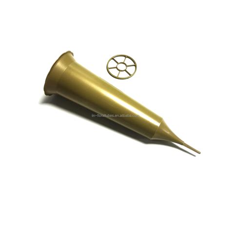 Plain Green Gold Grave Spike Vase Graveside Memorial Spiked Flower Pot