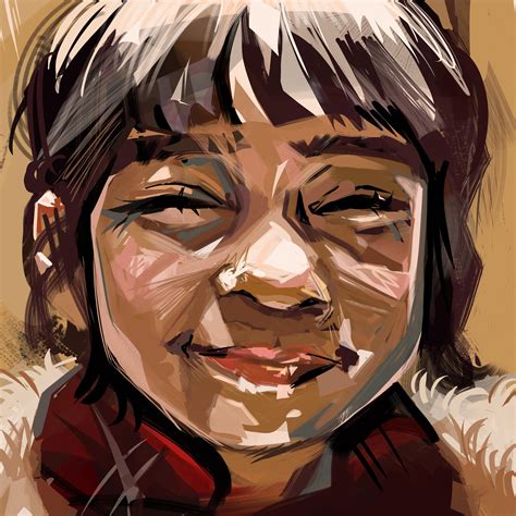 Smiling Girl By Me Mnnabb R Illustration