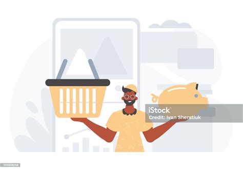 Guy는 그의 다리 배우에게 호기한 저축 은행과 낙인 찍힌 바구니를 들고 있습니다 디지털 식료품점 상점 메모리 상점 클래스 메모리는 개념에 낙인을 찍습니다 트렌디한 스타일