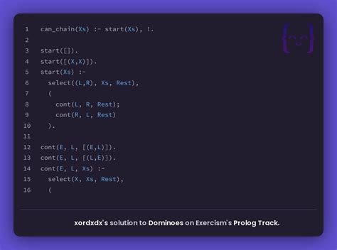 Xordxdx S Solution For Dominoes In Prolog On Exercism