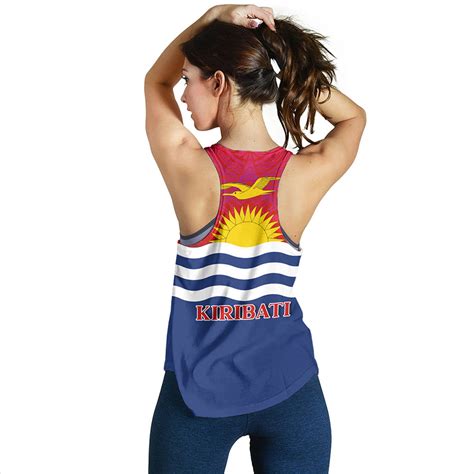 Kiribati Women Tank Flag Color With Traditional Patterns