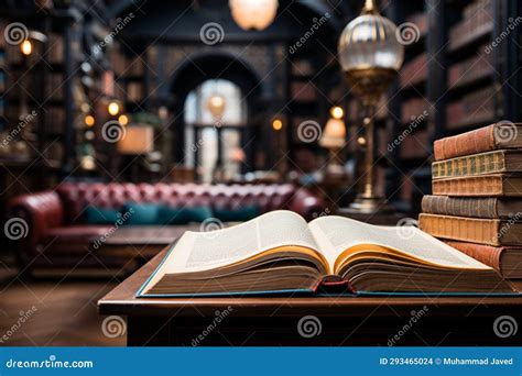 Exploring Knowledge In A Library With Textbooks Bookshelves And