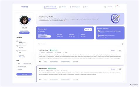 Enhance Your Freelance Experience With Freelancer Dashboard Sehar