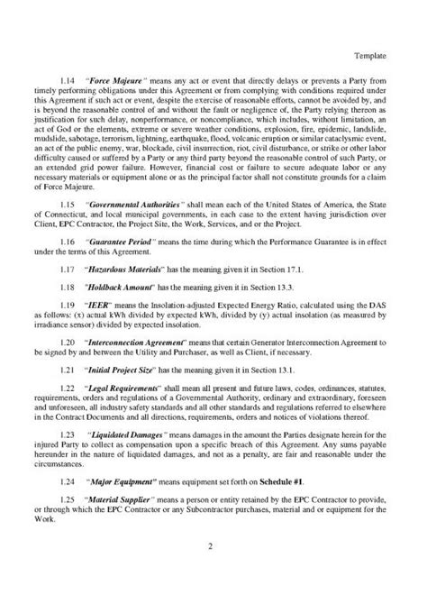 Agreement Contract Sample 201472 Exhibit D2 Green Earth Energy Epc Contract Template
