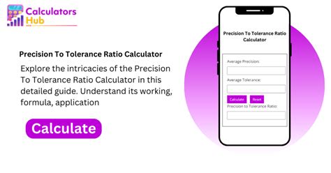 Precision To Tolerance Ratio Calculator Enhance Your Quality Control
