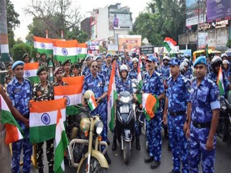 Raf Jawans Take Out Bike Rally आरएएफ जवानों ने बाइक रैली निकाली