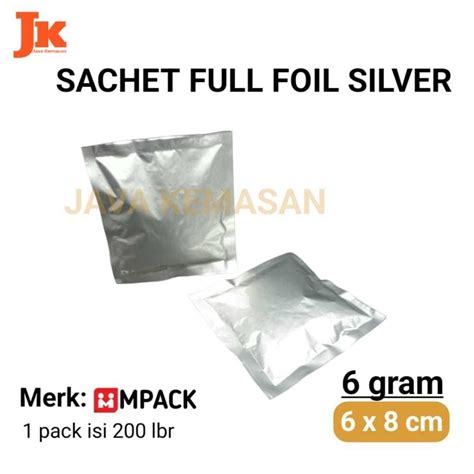 Jual Bisa Cod Mpack 6g Sachet Super Silver 6 Full Alu Foil Warna Silver