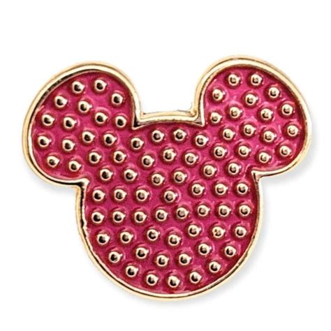 Disney Jewelry Mickey Mouse Disney Tiny Pin Pink And Gold Icon