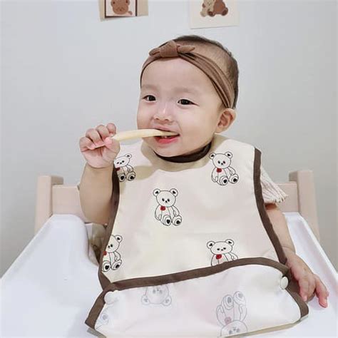 Phl Babesss Dottodot Heart熊仔多多系列 輔食圍兜 Dtd品牌獨有的熊仔標誌做點綴