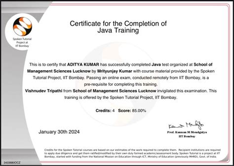Aditya Kumar Roy On Linkedin Iitbombay Java Achievement