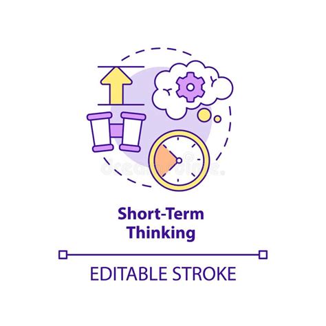 Short Term Thinking Concept Icon Stock Vector Illustration Of Logo Adapting 250011102