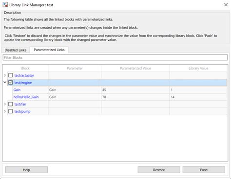 Restore Parameterized Links Matlab Simulink