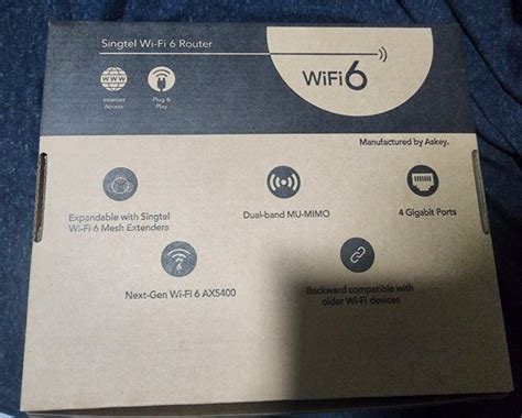 Singtel AX5400 WIFI 6 Router Askey RT5703 D171 Wifi6 Computers Tech Parts Accessories