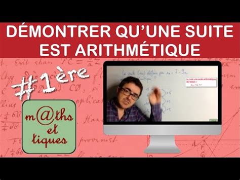 D Montrer Qu Une Suite Est Arithm Tique Premi Re Youtube