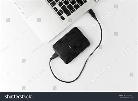 External Hard Drive Connect Laptop Computer Stock Photo Edit Now