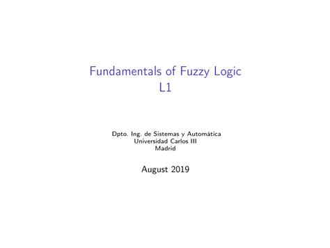 PDF Intelligent Control Part Fuzzy Control