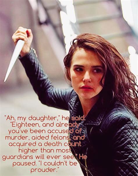 A Woman Holding A Knife In Her Right Hand With A Quote From The Movie
