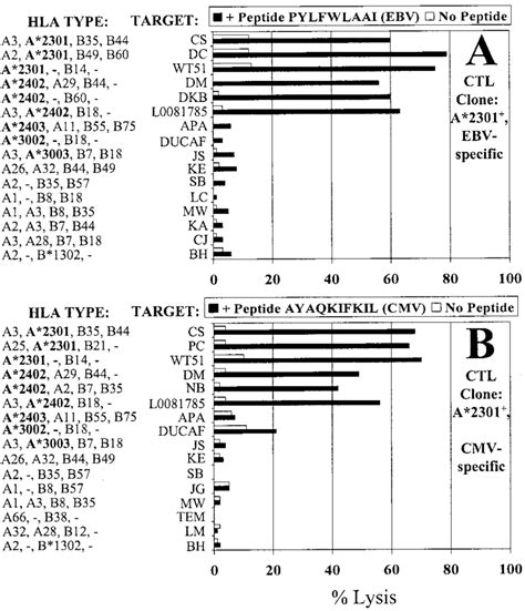 Promiscuous Hla Restriction By Ctl Clones Raised From Hla A2301