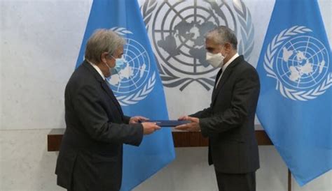 سفیر جدید ایران در سازمان ملل استوارنامه خود را تقدیم گوترش کرد