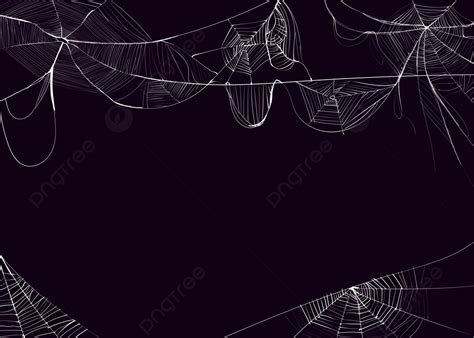Scary Halloween Cobweb Black Background Vector Design Halloween Cobweb