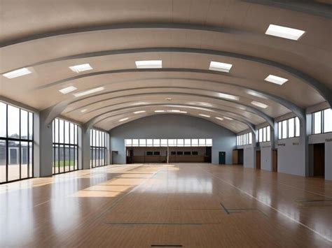 Interior Of Indoor Gymnasium For School Premium Ai Generated Image