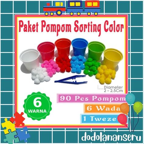 Jual Dds Sorting Color Set Montessori Gratis Tweezer Mangkok Sorting