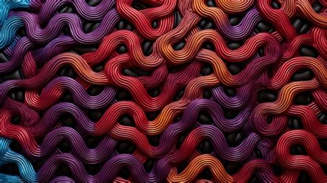 Premium Ai Image Textile Created Through Interlocking Loops Commonly