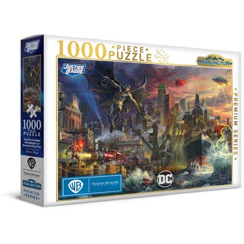 Harlington Thomas Kinkade Pq 1000pce Puzzle Dc Comics Jl Showdown