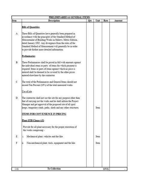 Adminstration Block Lot 3 Blank Boq Revised Pdf Tile Window