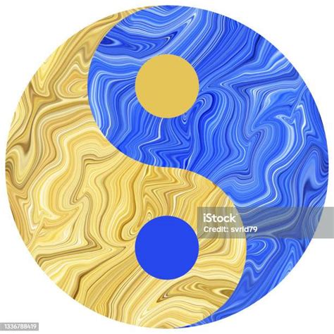 동양 스타일의 대리석 배경에서 음양 기호의 기하학적 패턴 만다라의 추상적 인 그림 대리석과 도금 돌의 질감 크리에이티브 프린트
