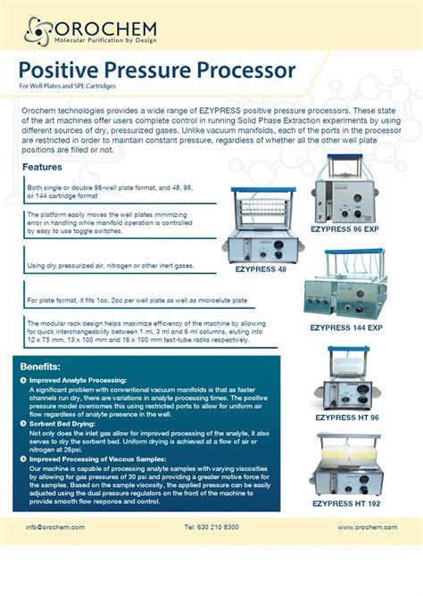 144 Position Positive Pressure Processor Solid Phase Extraction System