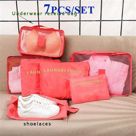 Купити 7 шт набір Органайзер для подорожей Водонепроникний пилонепроникний Дорожні сумки