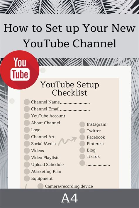 YouTube Channel Kit Printable Planner Script Storyboard Checklist