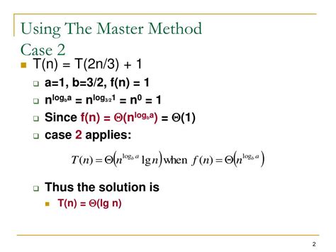 ppt using the master method case 1 powerpoint presentation free