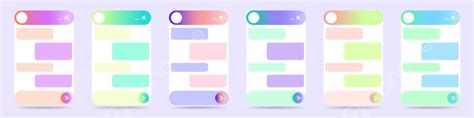 Set Of Chatbot Dialog Window Interfaces For Website And Mobile
