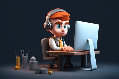Premium Photo Portrait Of Successful Programmer Game Developer Or Coder Guy In Uses Computer