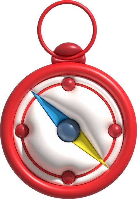 3d Illustration Compass Tool Navigation Device Compass Object For