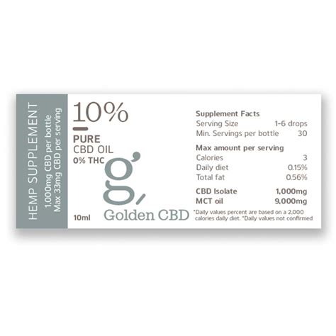 שמן CBD טהור 10 Golden CBD
