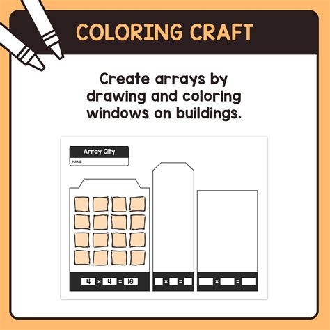 Halloween Array City Math Craft 2nd 3rd 4th Grade Multiplication