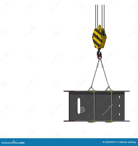 The Chocker Hitch Of Wire Rope Sling On White Background Vector