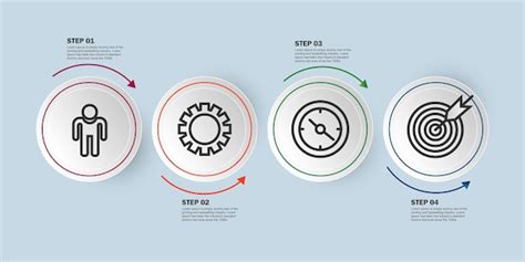 Premium Vector Circle Process Infographic Template With 4 Step