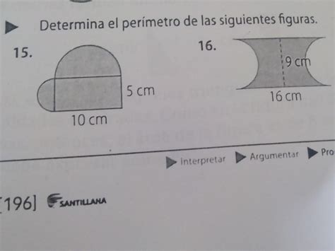 15 Determina el perímetro de las siguientes figuras Brainly lat