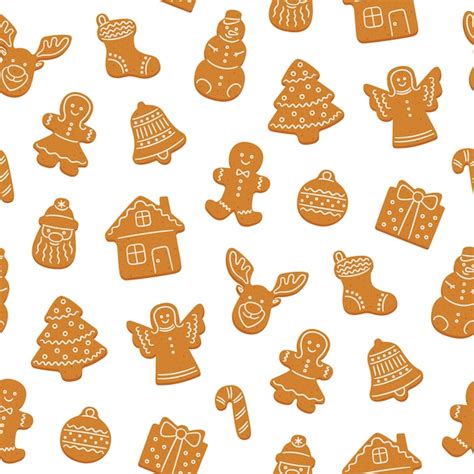 Premium Vector Christmas Gingerbread Set Vector Illustration