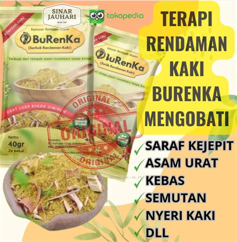 Promo Burenka ORIGINAL Serbuk Rendaman Kaki Herbal Mengobati Asam Urat